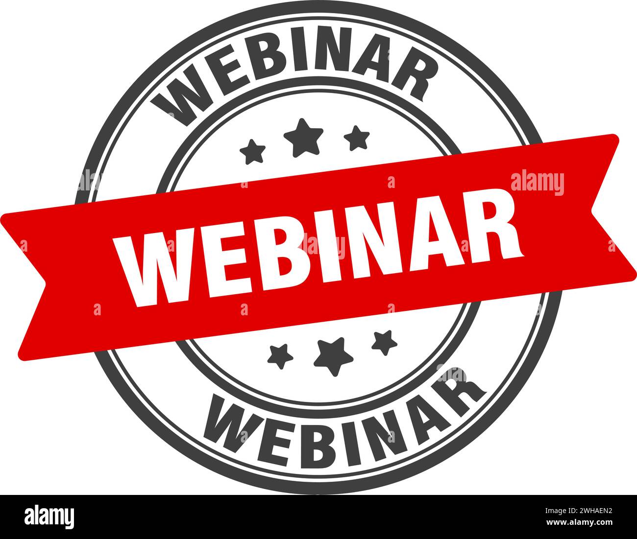webinar stamp. webinar round sign. label on transparent background ...