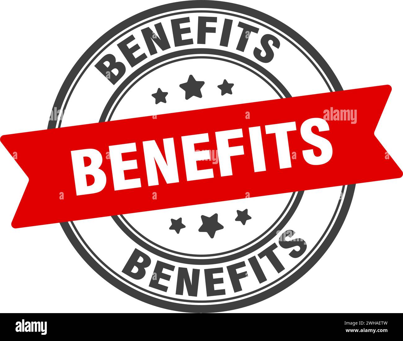 benefits stamp. benefits round sign. label on transparent background ...
