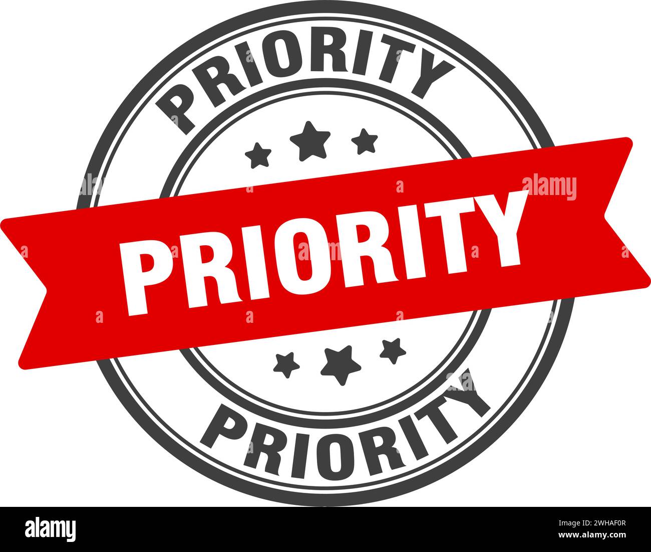 priority stamp. priority round sign. label on transparent background ...
