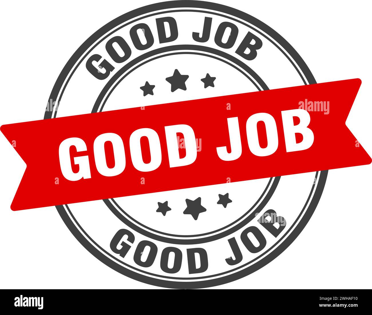 good job stamp. good job round sign. label on transparent background ...