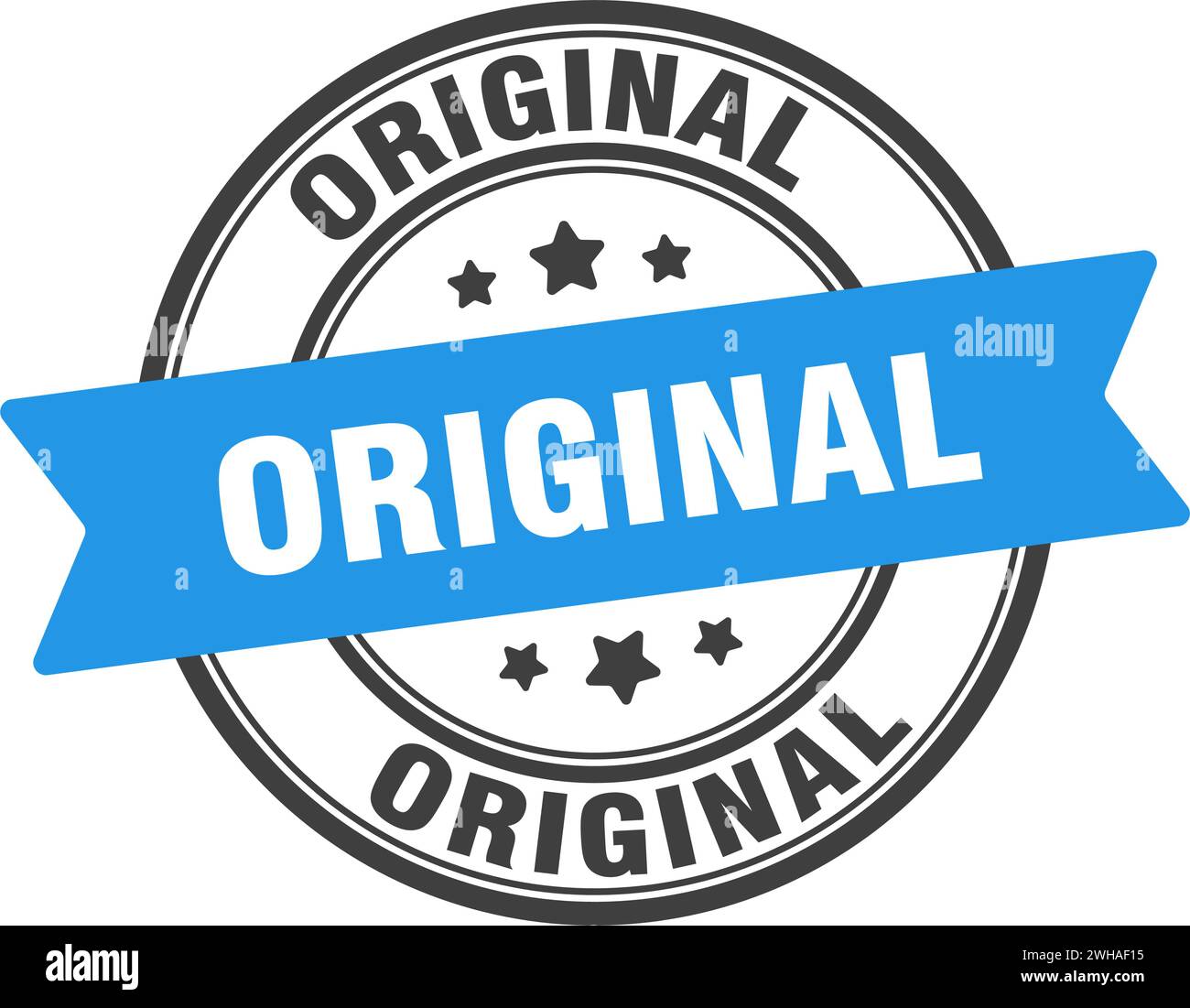 original stamp. original round sign. label on transparent background ...
