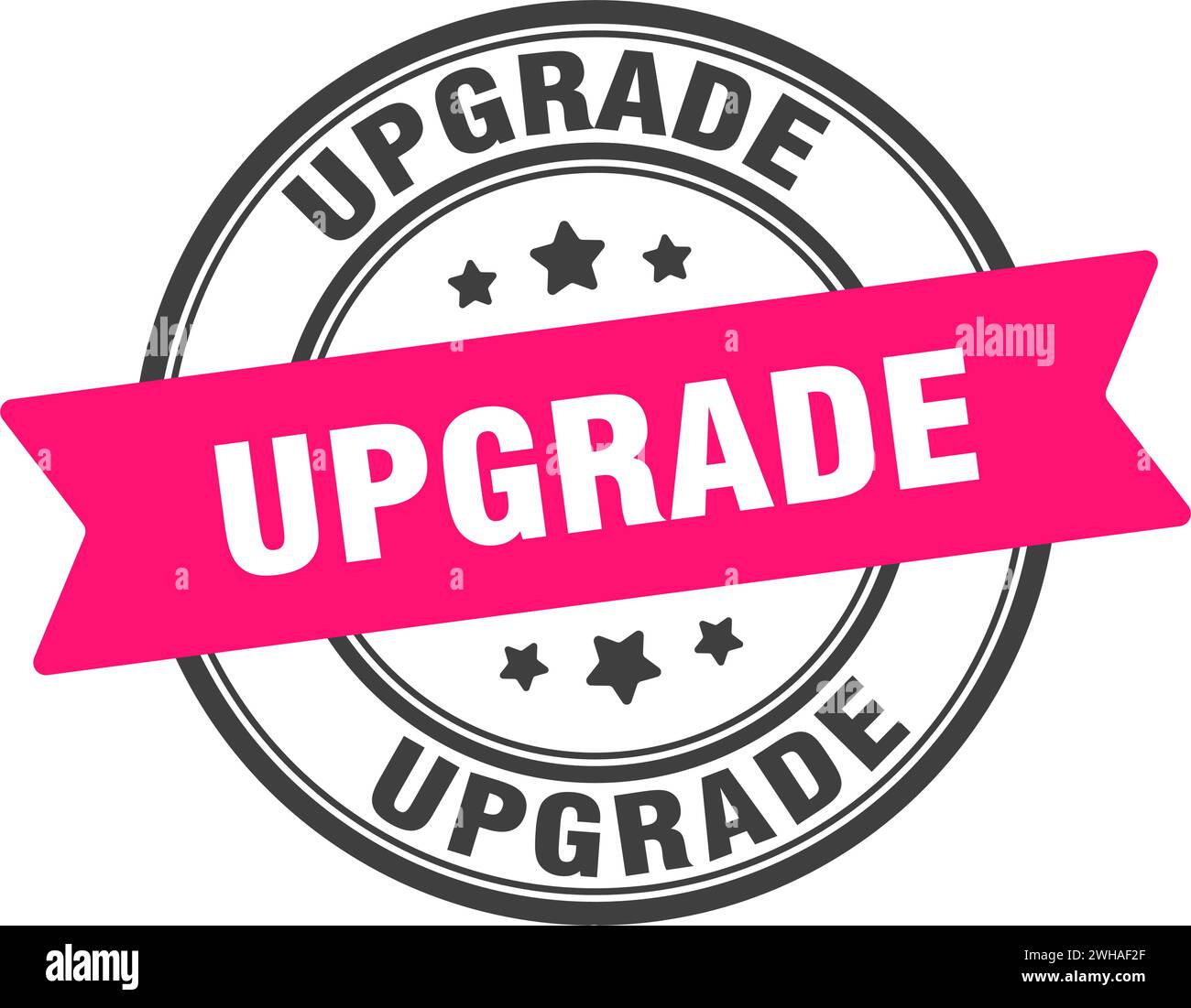 upgrade stamp. upgrade round sign. label on transparent background ...