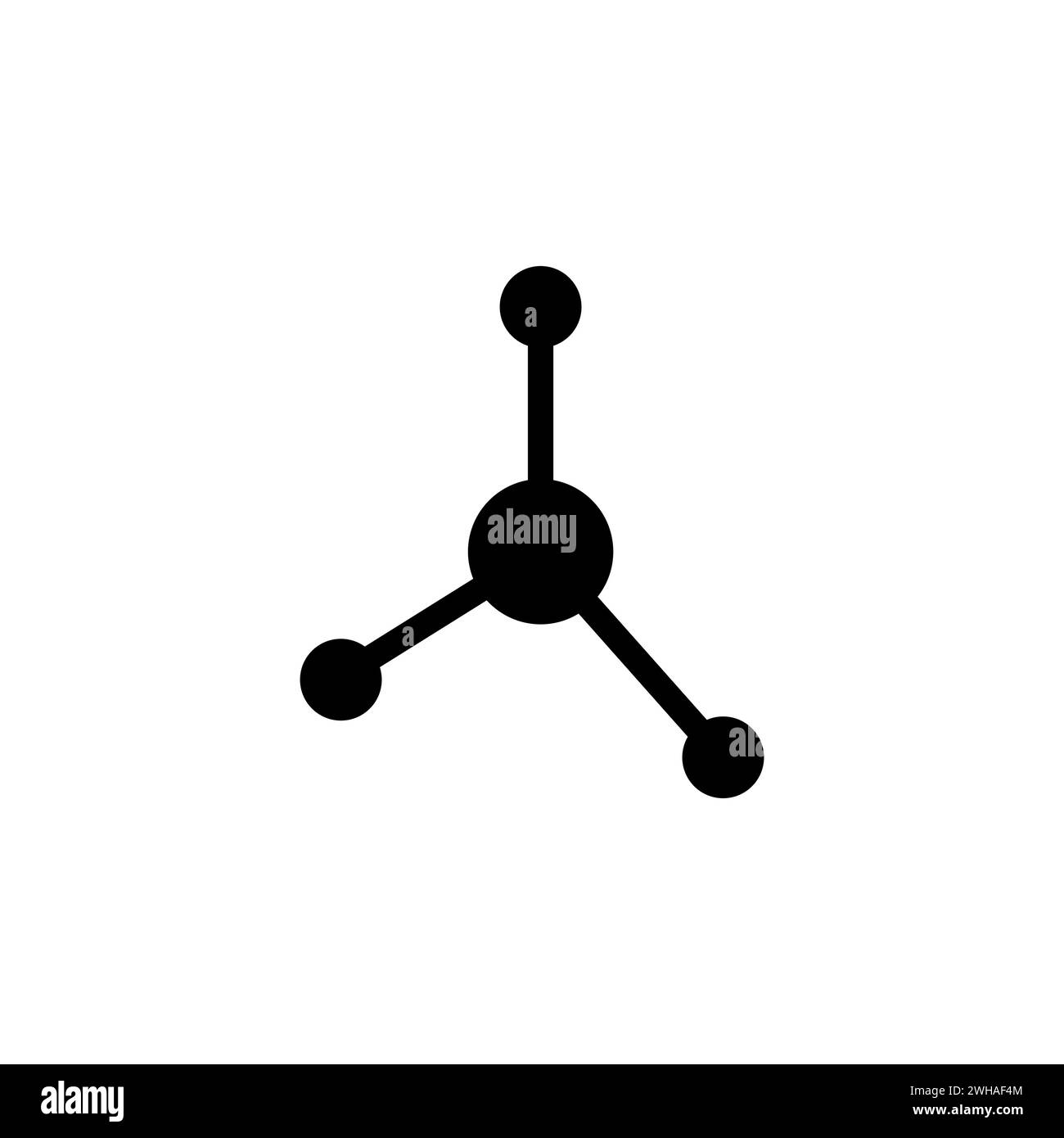 Molecule flat vector icon. Simple solid symbol isolated on white ...