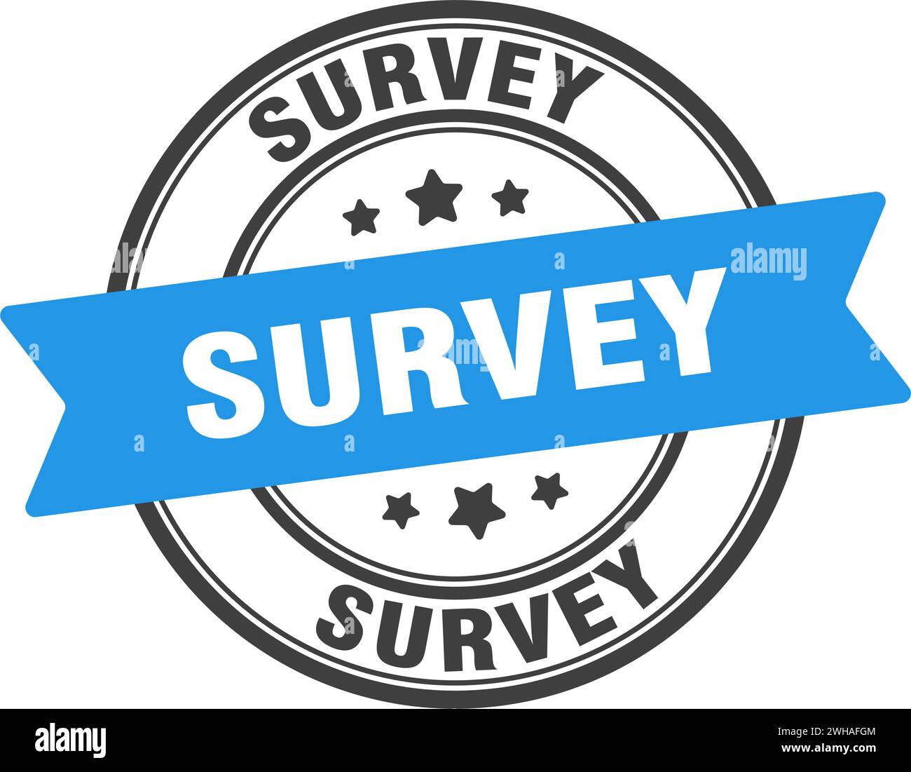 survey stamp. survey round sign. label on transparent background Stock ...