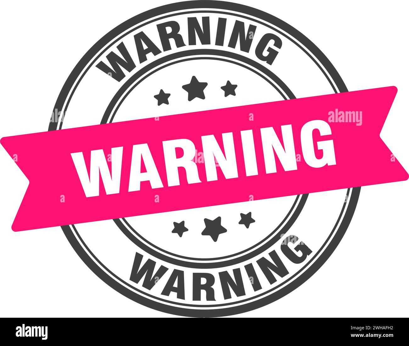 warning stamp. warning round sign. label on transparent background ...