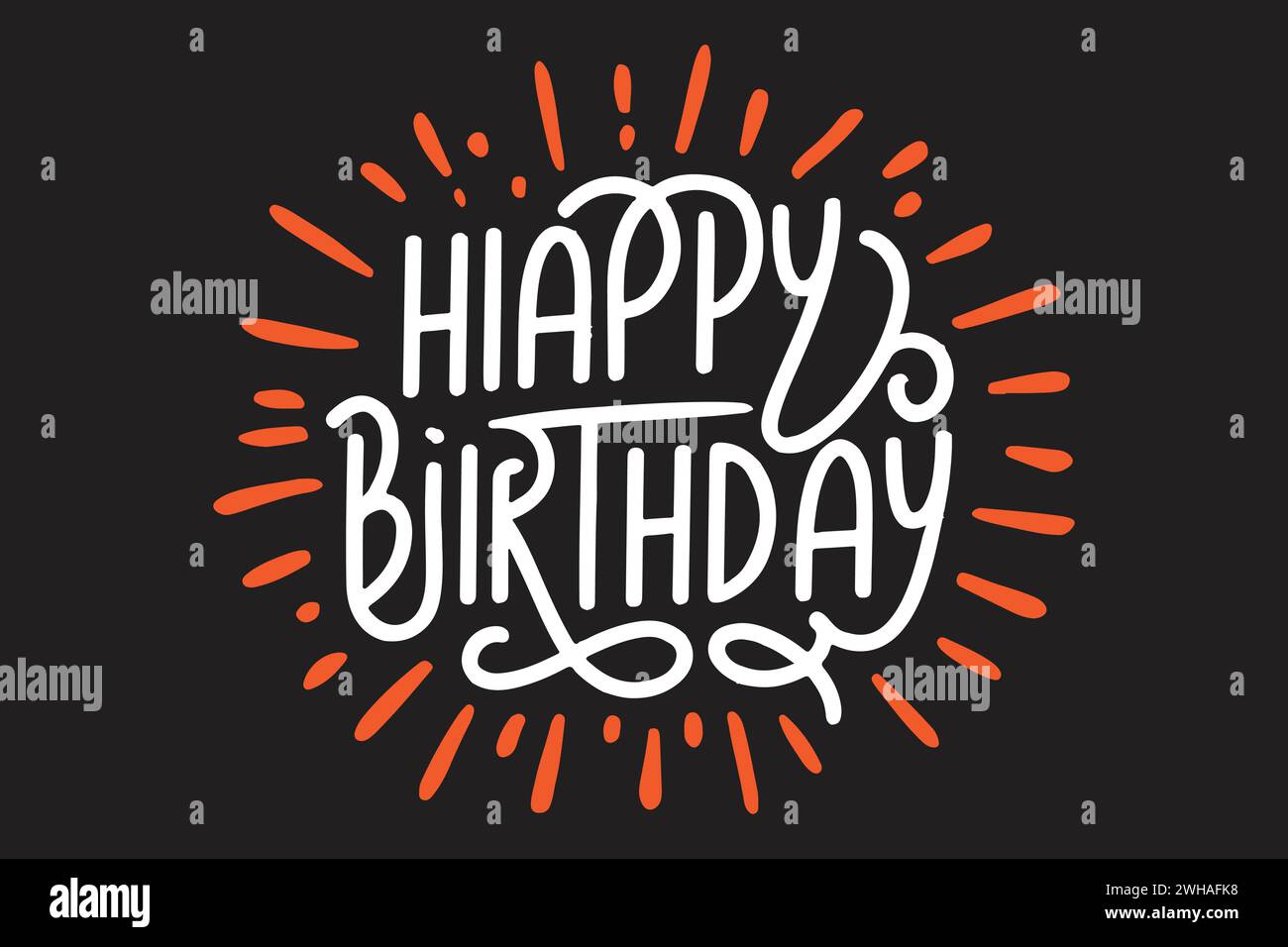 Happy Birthday text vector design typography greeting card background ...