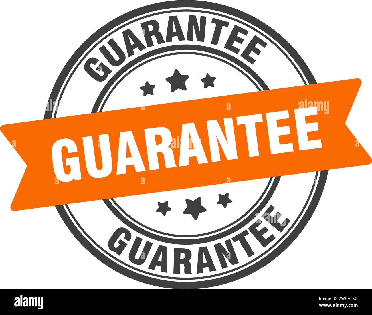 guarantee stamp. guarantee round sign. label on transparent background ...
