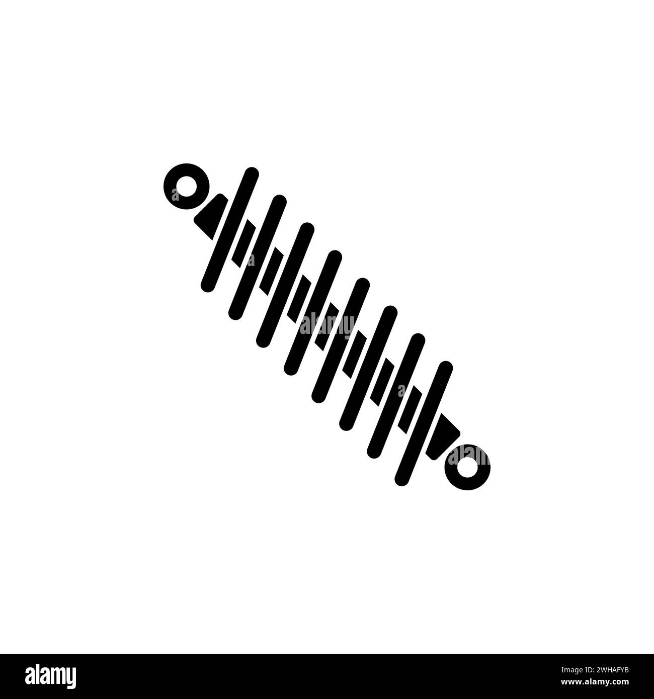 Automotive Shock Absorber flat vector icon. Simple solid symbol isolated on white background ...