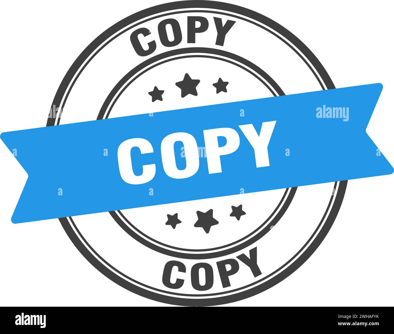 copy stamp. copy round sign. label on transparent background Stock ...