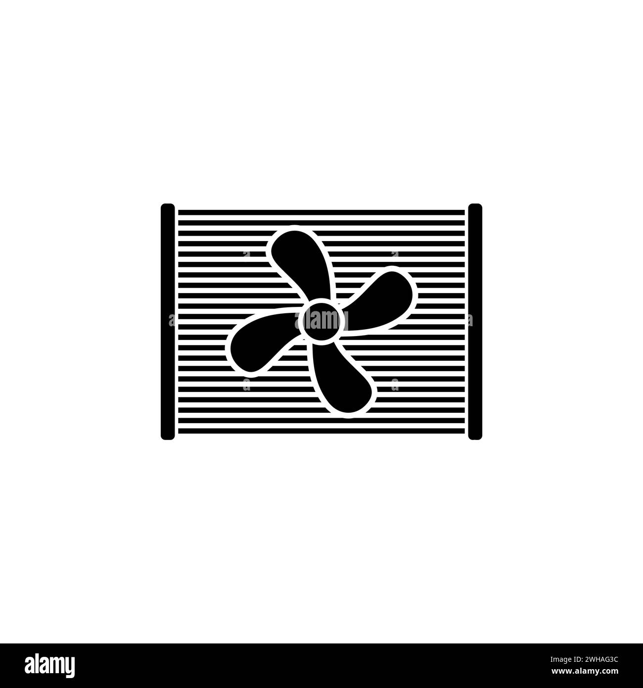 Ventilation. Exhaust Air Ventilator or Fan flat vector icon. Simple solid symbol isolated on ...