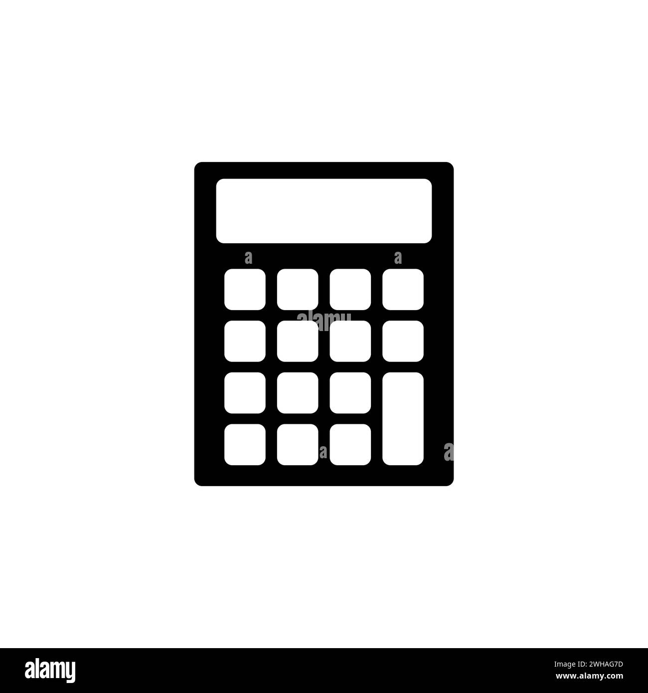 Calculator flat vector icon. Simple solid symbol isolated on white ...