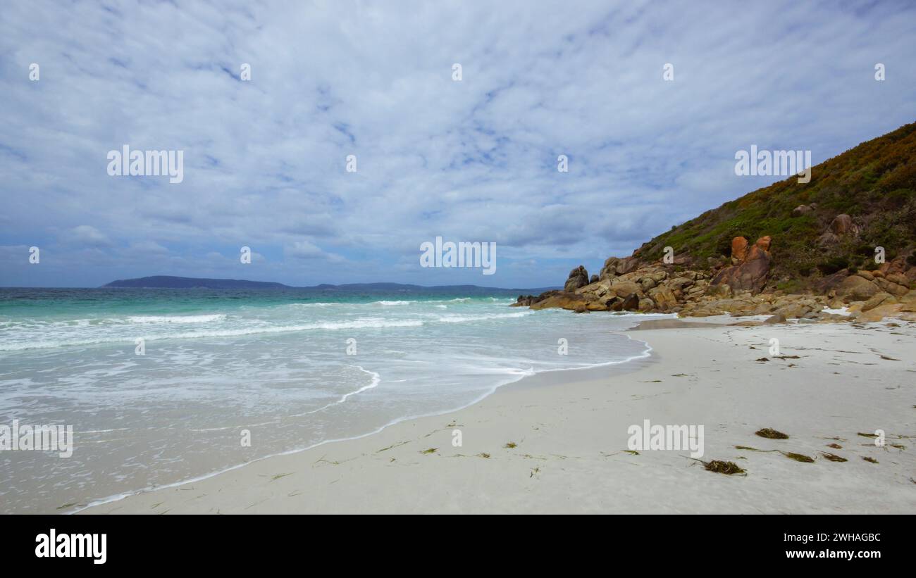Cloudy morning on the beach at Ledge Bay, Western Australia Stock Photo ...