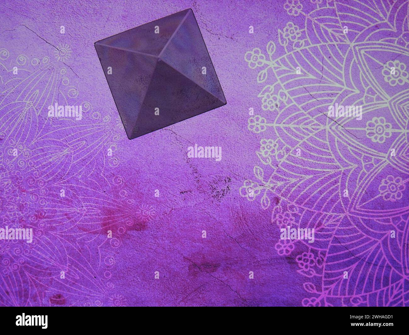 Sacred Geometry, pyramids, among mandalas Stock Photo - Alamy