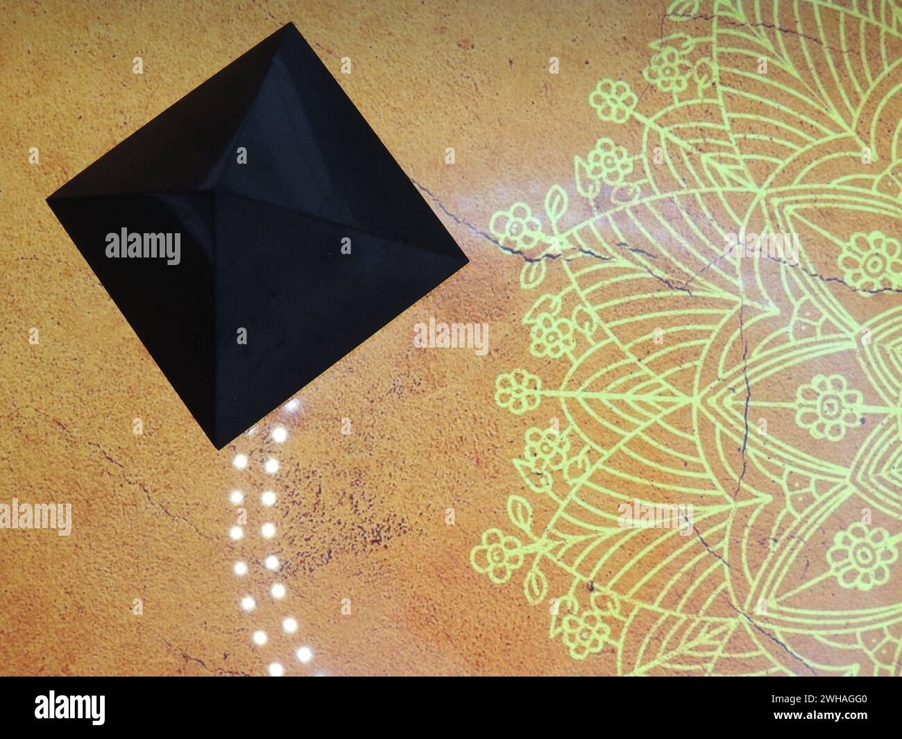 Sacred Geometry, pyramids, among mandalas Stock Photo - Alamy