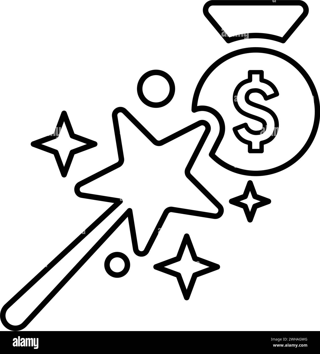 Money Wizard icon. Flat style vector EPS use in infographics,web design ...