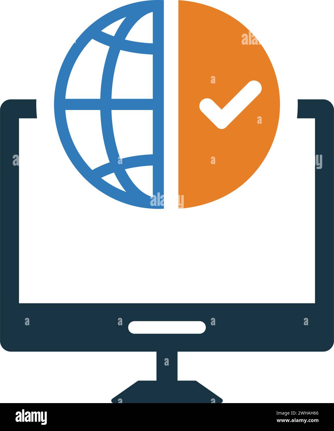 Online Presence Management icon. Flat style vector EPS use in ...