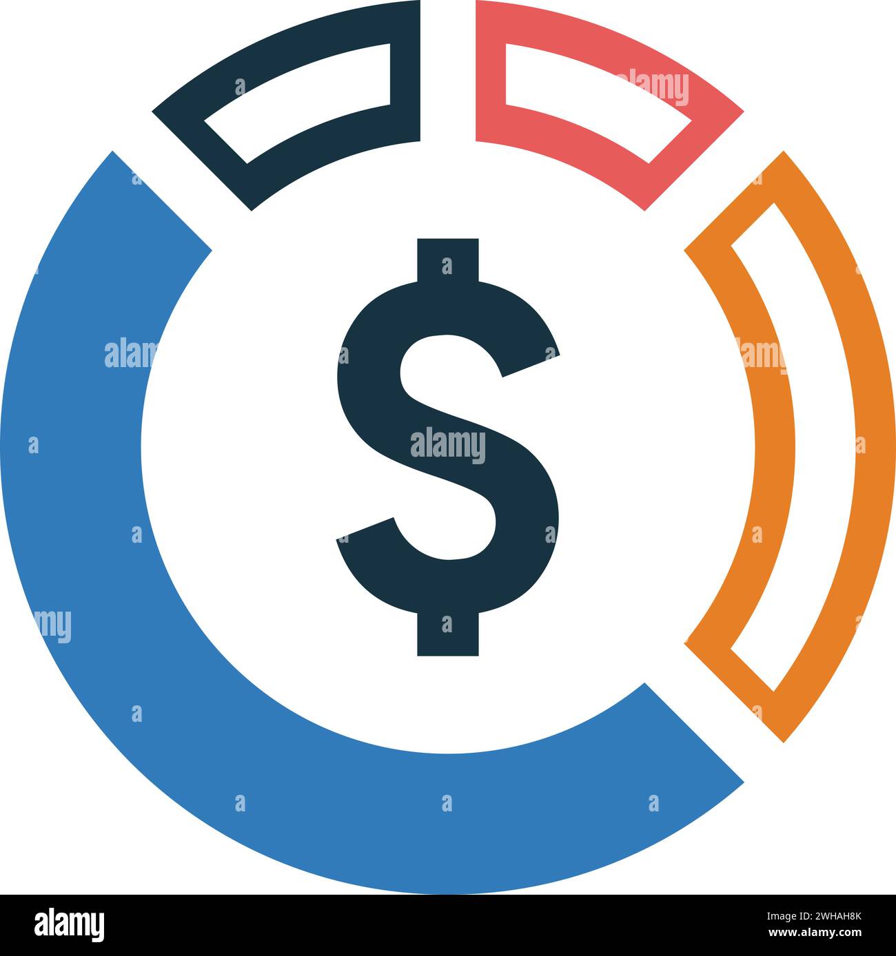 Market Share icon. Flat style vector EPS use in infographics,web design ...