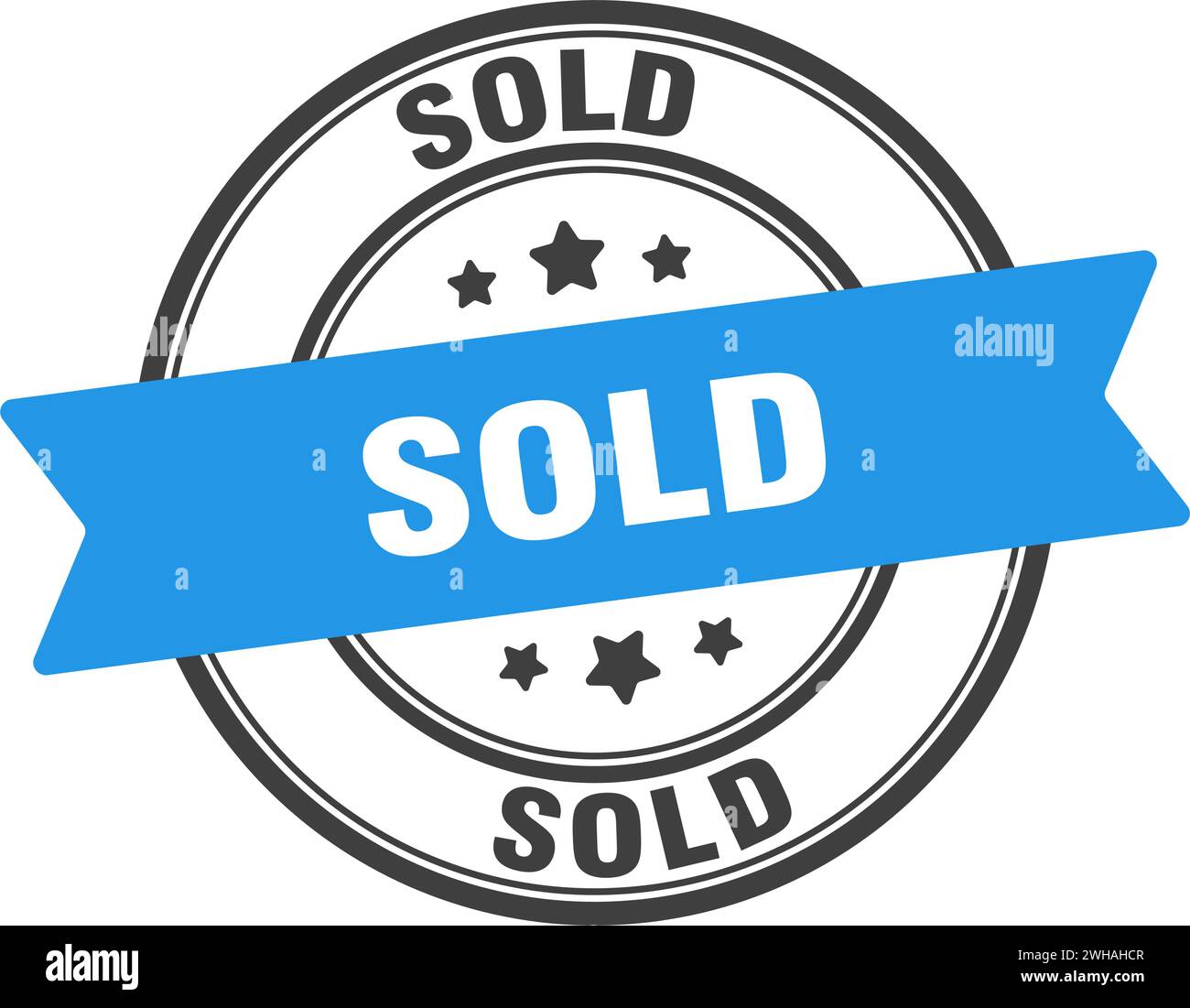 sold stamp. sold round sign. label on transparent background Stock ...