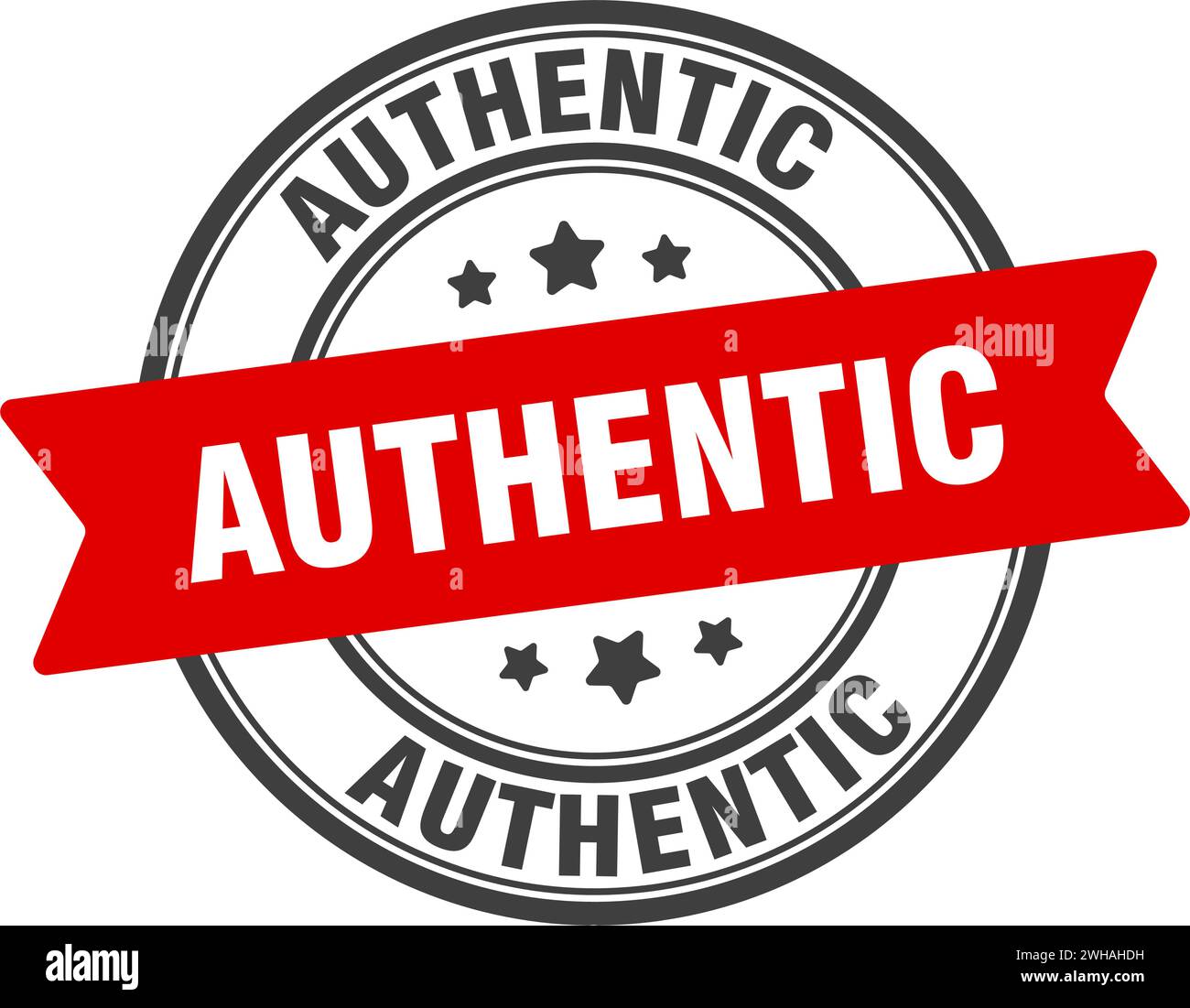 authentic stamp. authentic round sign. label on transparent background ...