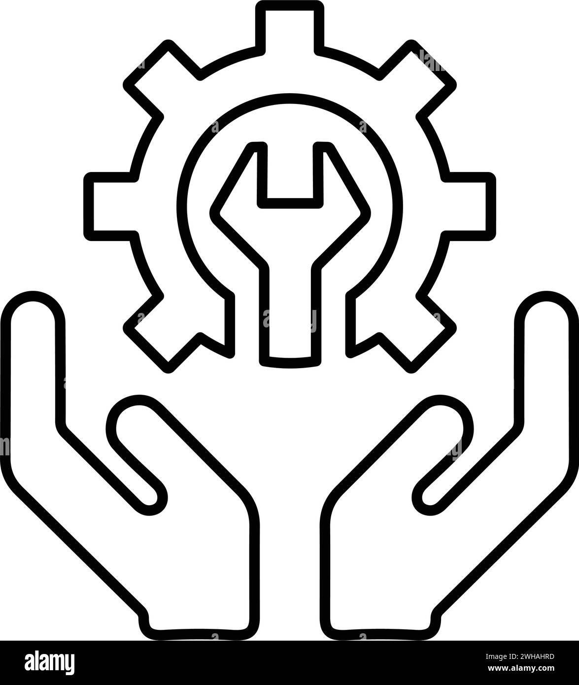 Hand Support & Fix icon. Fully editable vector EPS use for printed ...