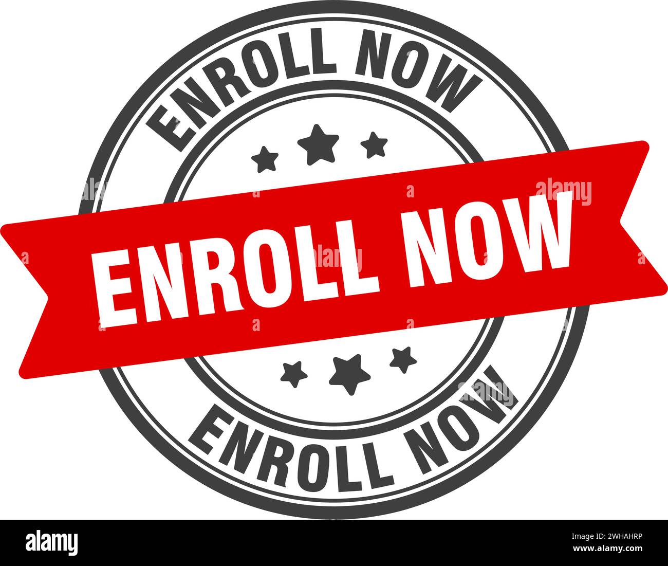 enroll now stamp. enroll now round sign. label on transparent ...
