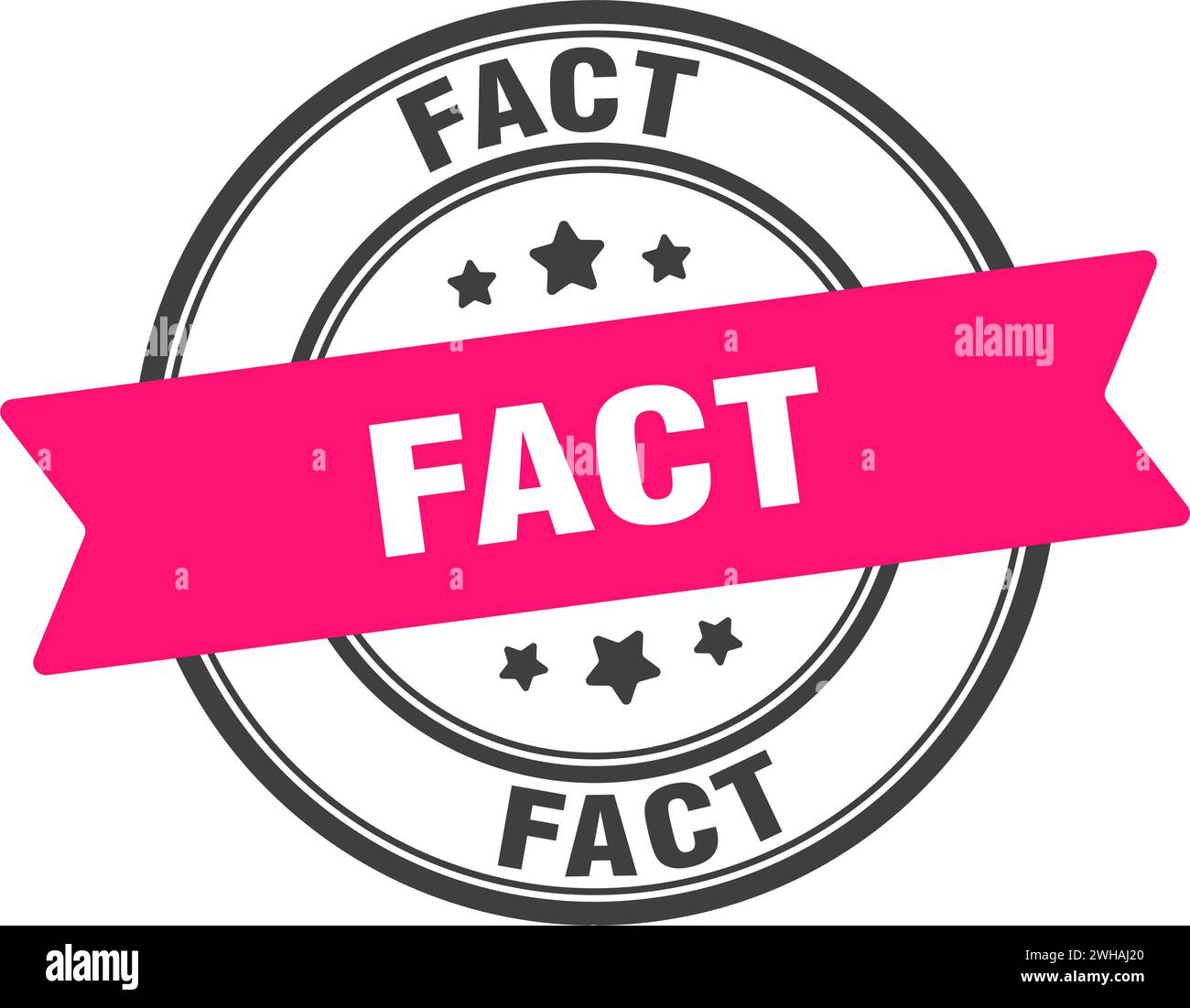 fact stamp. fact round sign. label on transparent background Stock ...