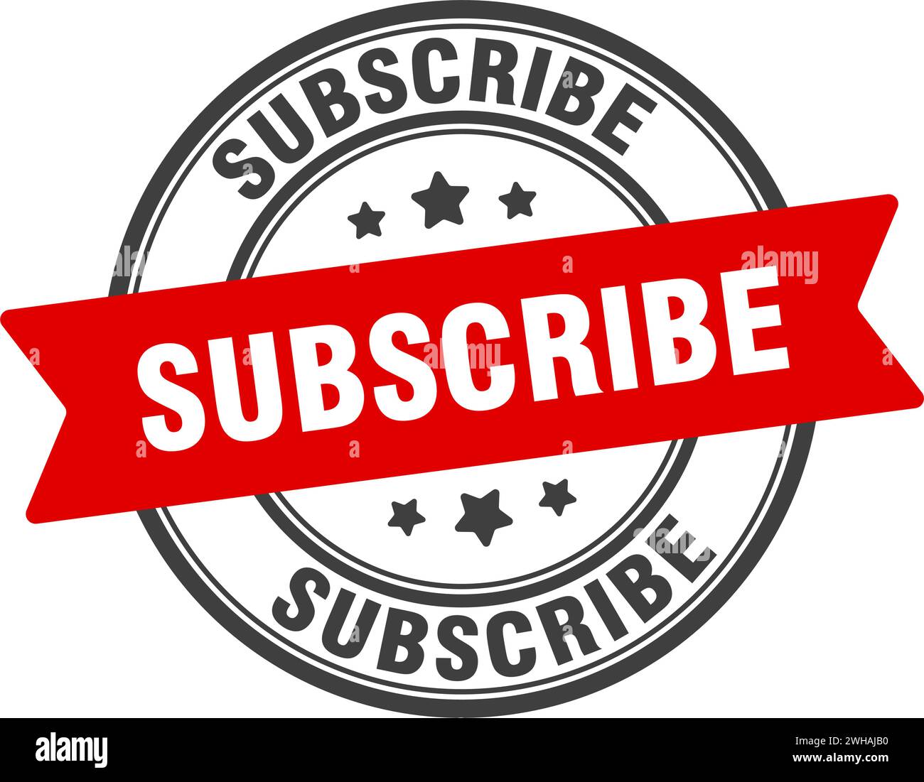 subscribe stamp. subscribe round sign. label on transparent background ...
