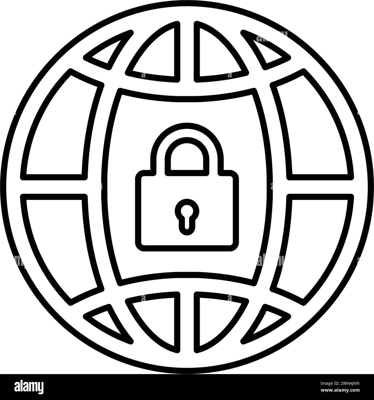World Internet, protection, security icon. Flat style vector EPS use in ...