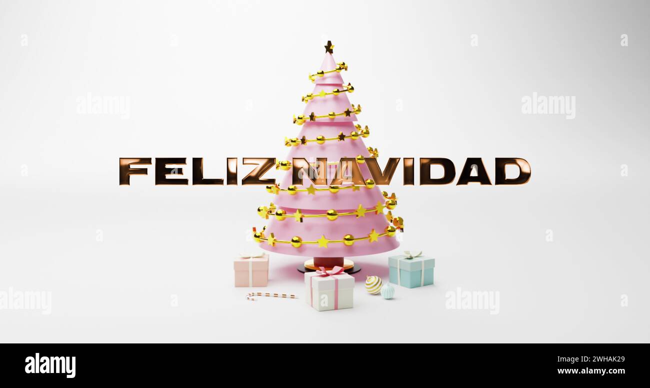 Animation christmas tree feliz navidad hi-res stock photography and ...