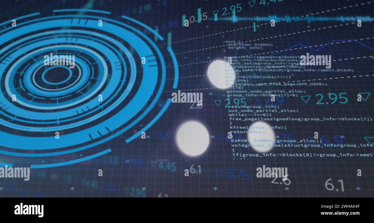 Image of data processing over scope scanning Stock Photo - Alamy