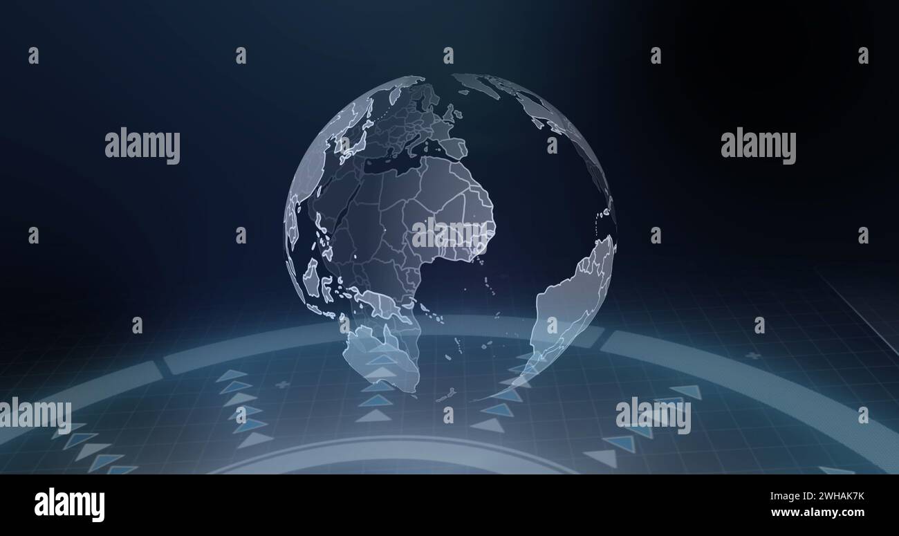 Animation world map data globe hi-res stock photography and images - Alamy