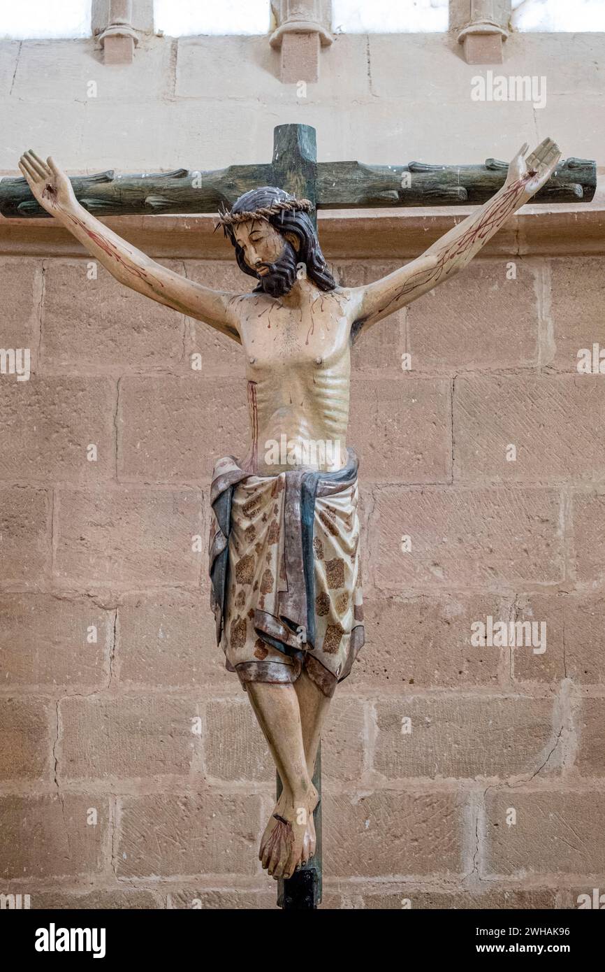 image of crucified Jesus, 14th century, polychrome wood, transitional ...