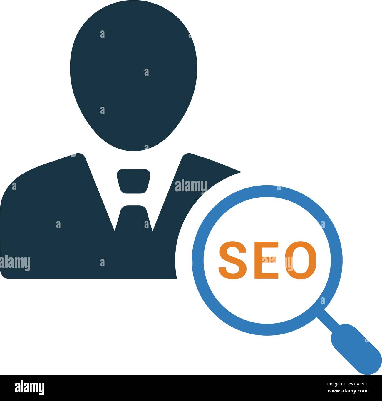 SEO Man Search icon. Fully editable vector EPS use for printed ...