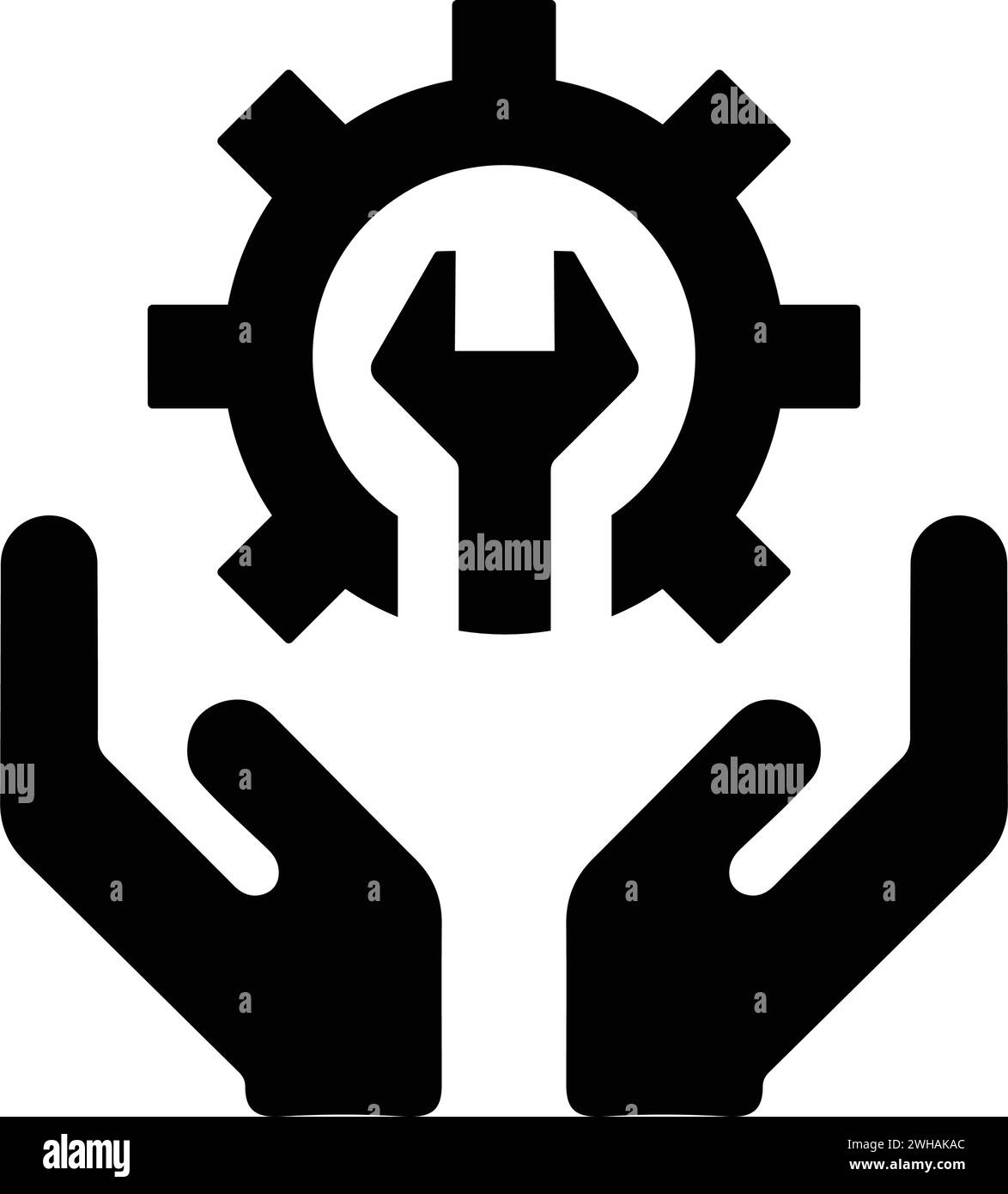 Hand Support & Fix icon. Fully editable vector EPS use for printed ...