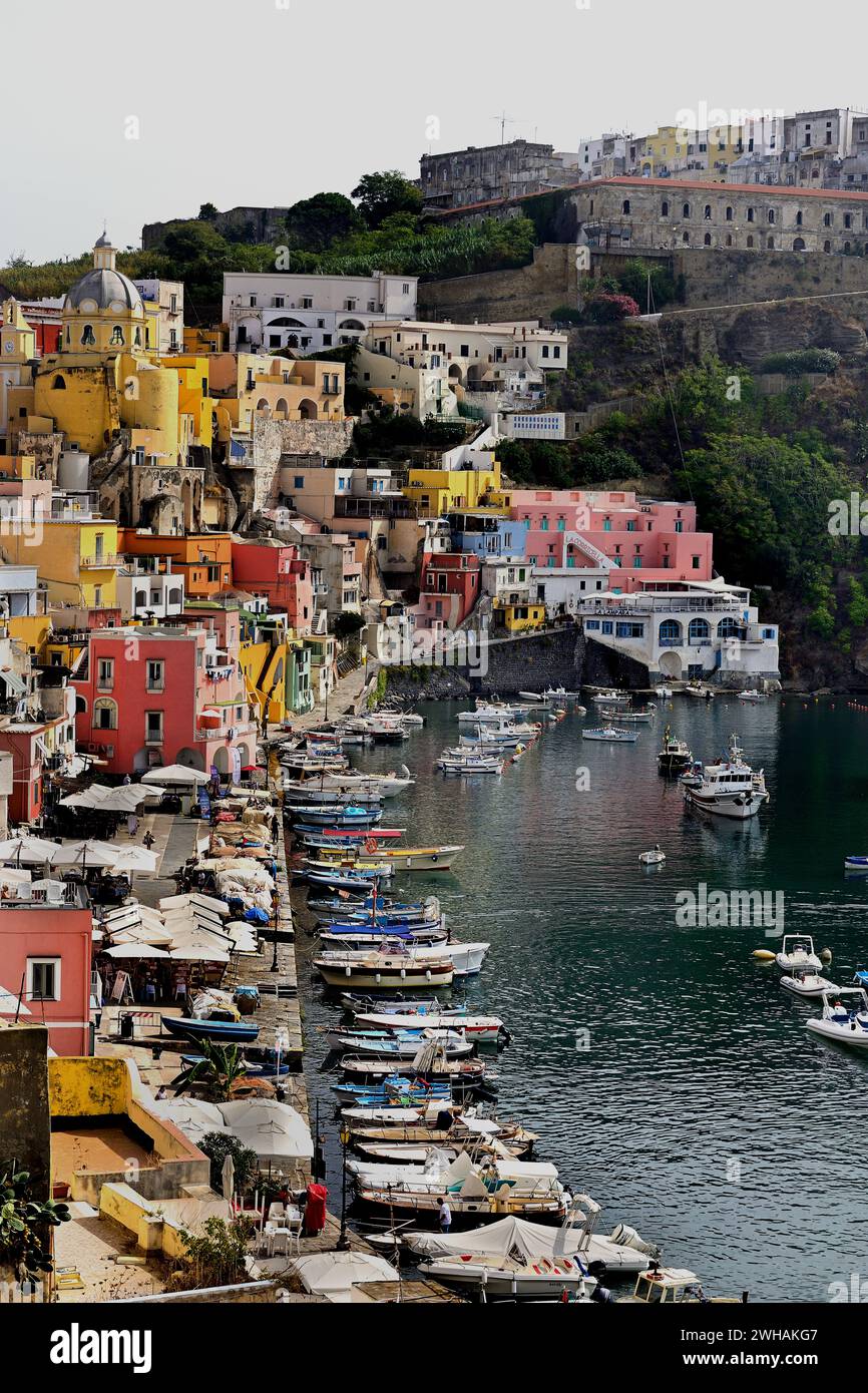 Procida island - Village Corricella Procida island near Naples, Italy ...