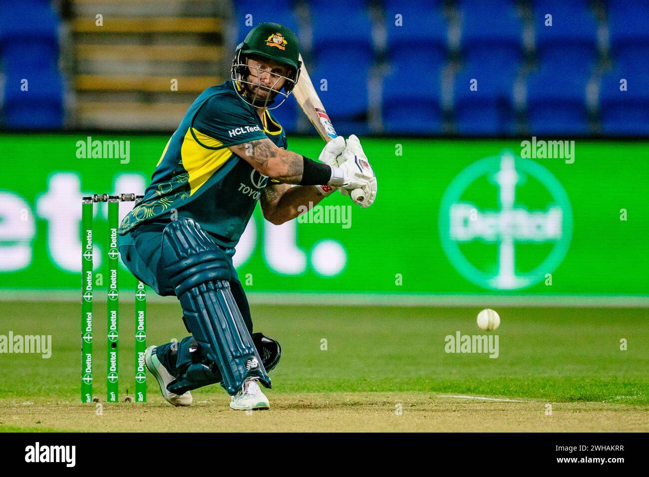 Hobart, Australia. 09th Feb, 2024. Matthew Wade batting for Australia ...