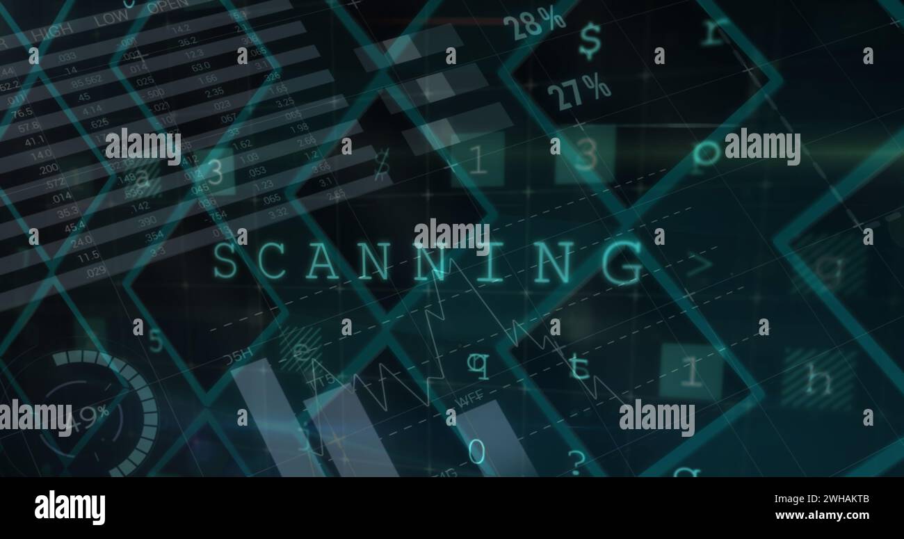 Image of cyber attack warning text with data processing on green background Stock Photo - Alamy