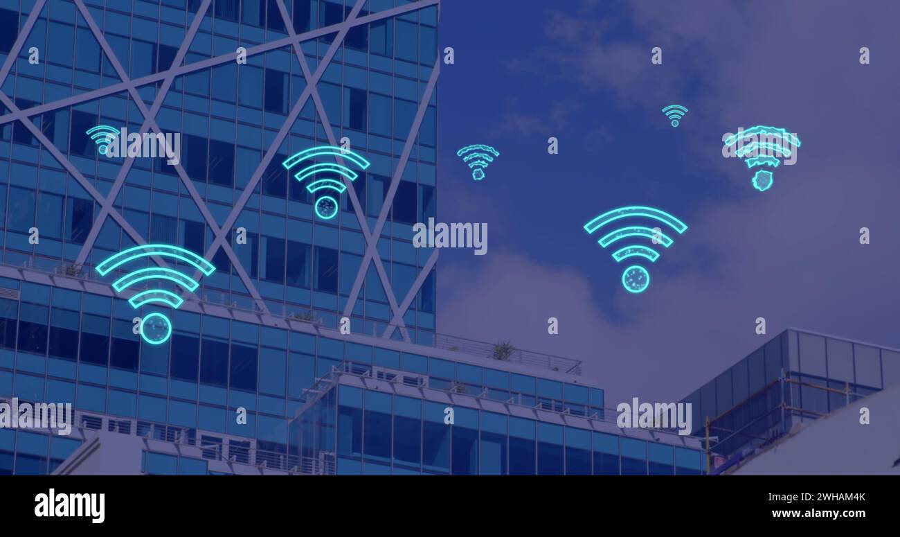 Animation cloud wifi communication icons hi-res stock photography and images - Alamy
