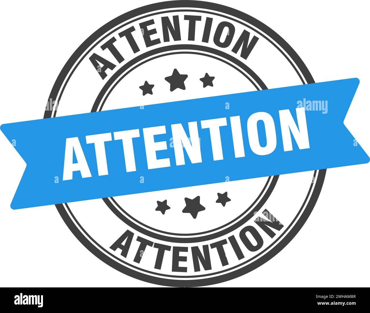 attention stamp. attention round sign. label on transparent background ...
