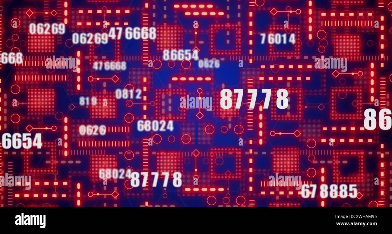 Image of data processing over network of connections Stock Photo - Alamy