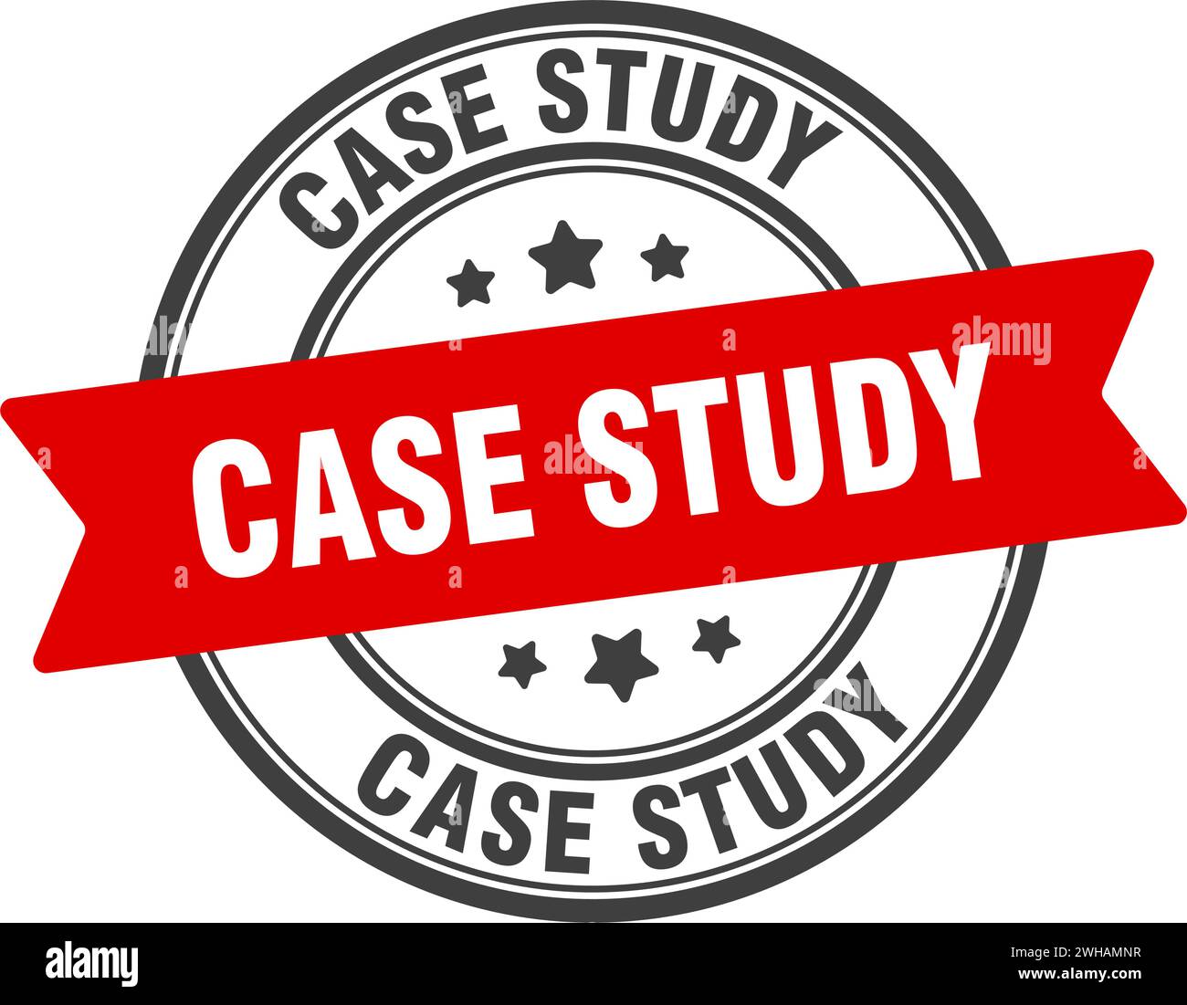 case study stamp. case study round sign. label on transparent ...