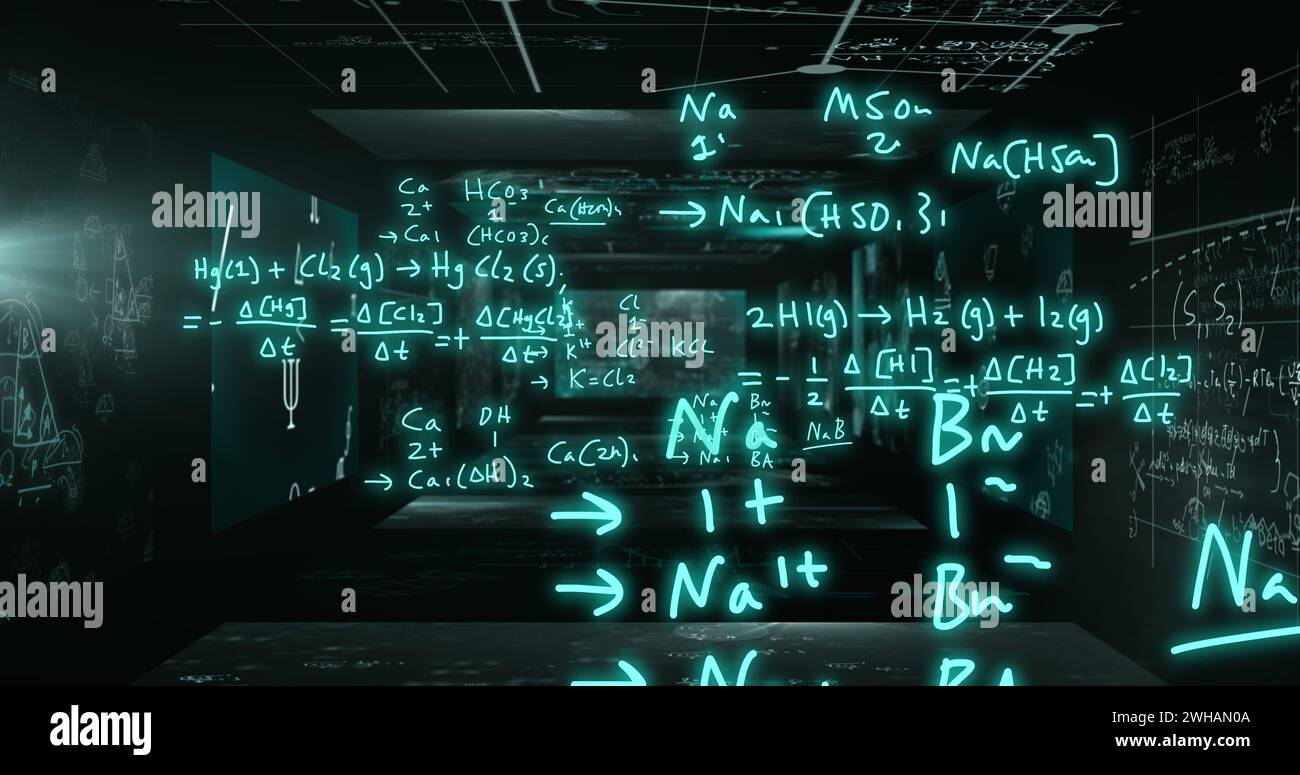 Image of mathematical formulae and scientific data processing over ...