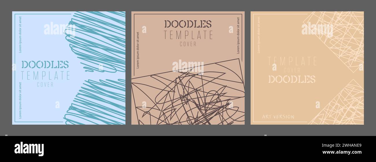 Doodles. A new trend in the design of covers, banners, posters ...