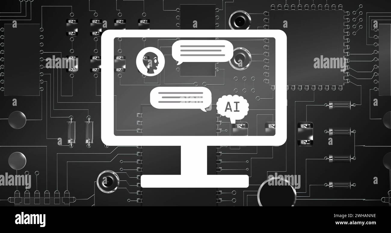 Animation digital data processing circuit hi-res stock photography and images - Alamy
