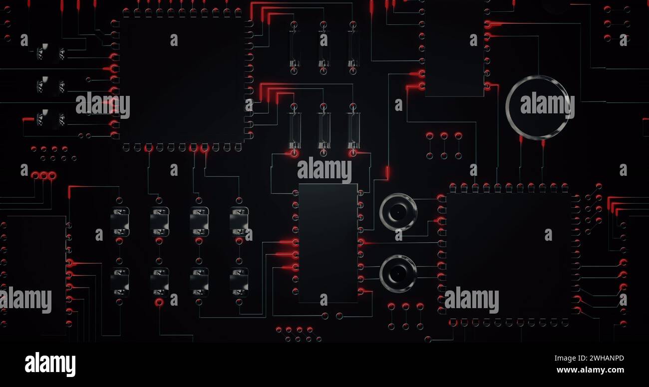 Animation digital data processing circuit hi-res stock photography and images - Alamy