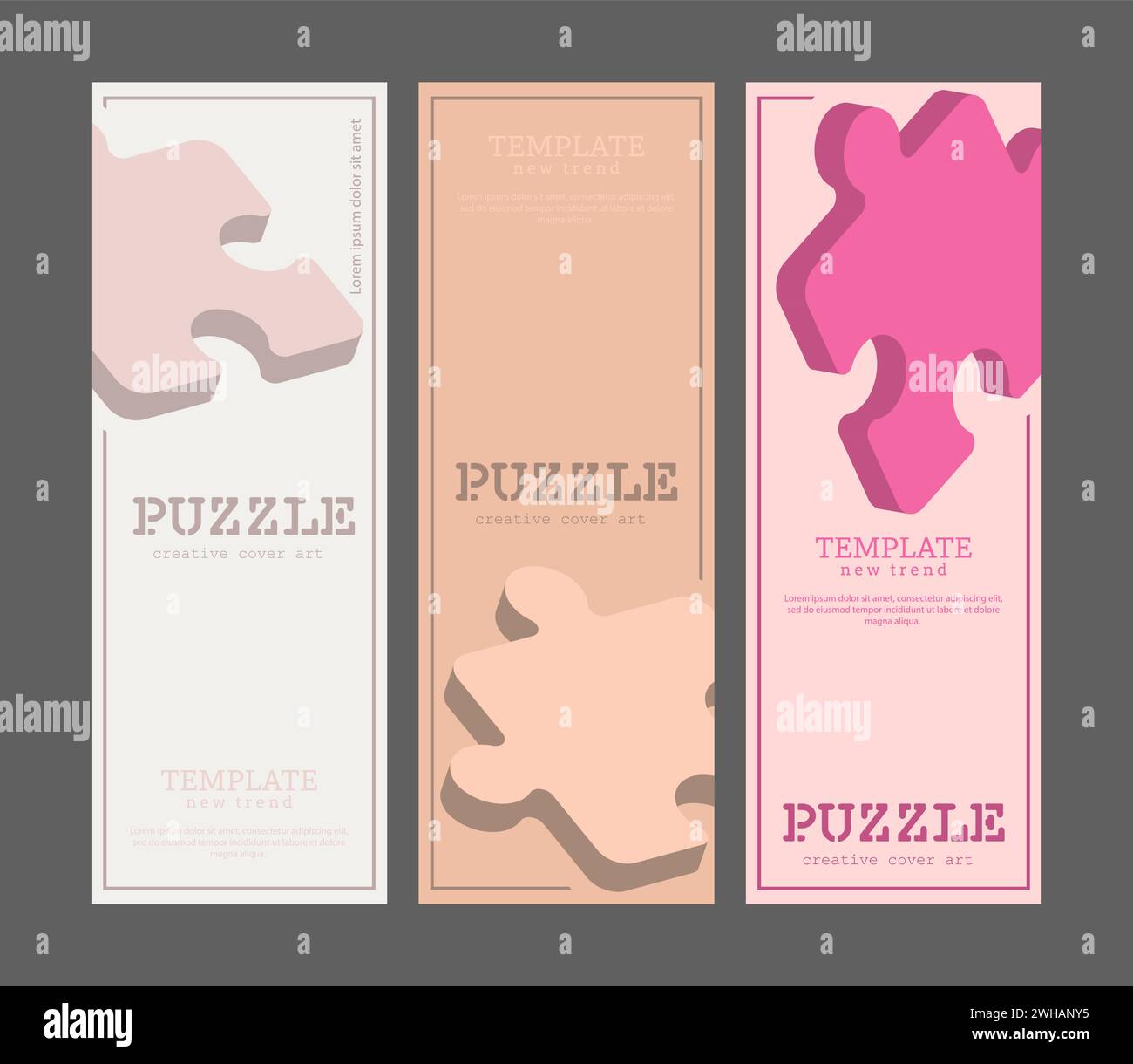 Puzzle. A template for a poster, cover banner, or interior design. A ...