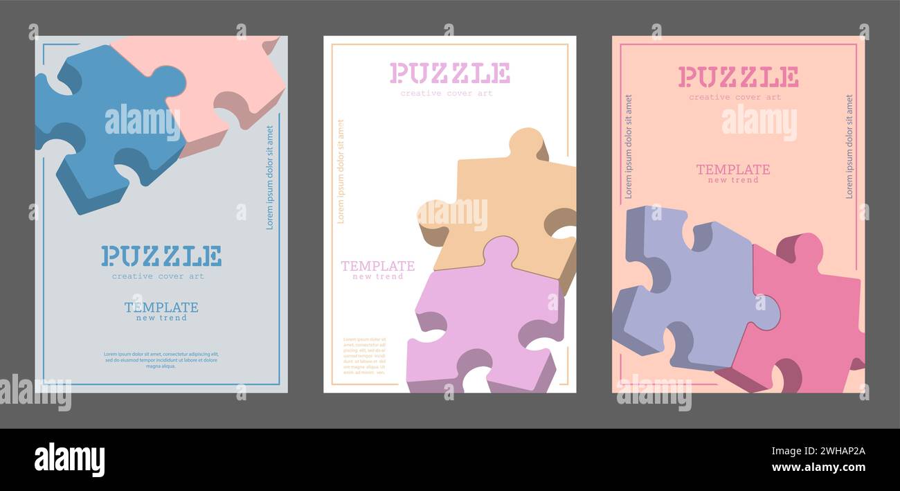 Puzzle. A template for a poster, cover banner, or interior design. A ...