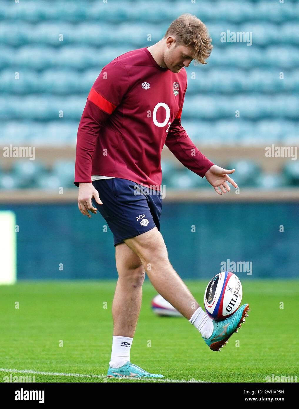 England's Alex Coles during a Captains Run at Twickenham stadium ...