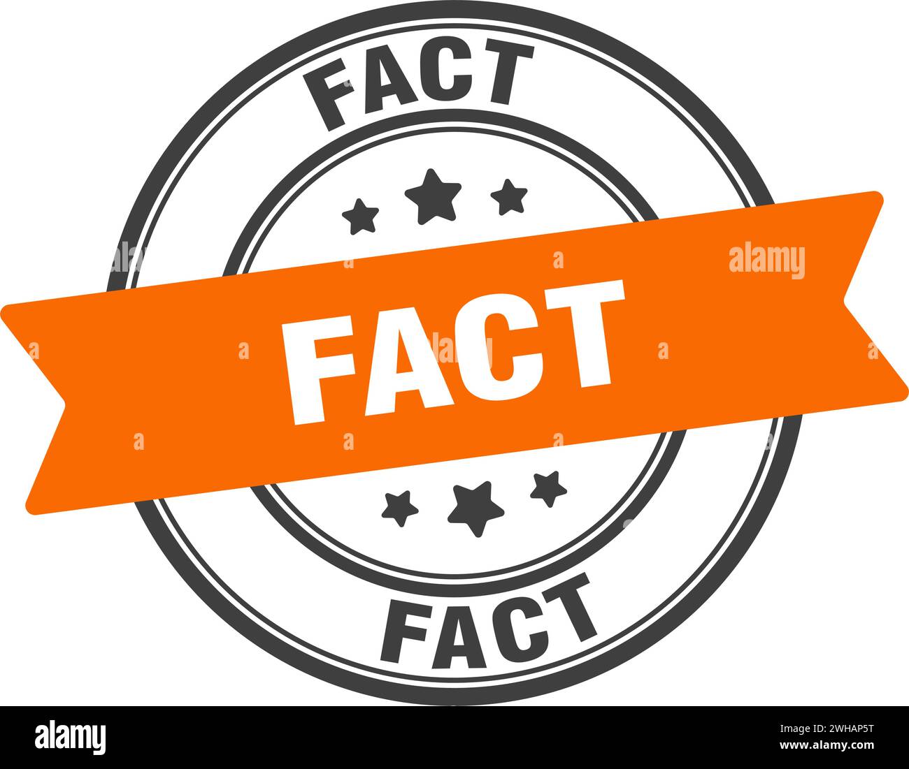 fact stamp. fact round sign. label on transparent background Stock ...