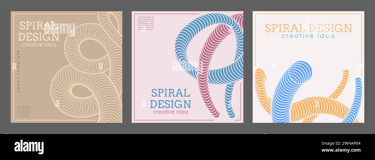 Spiral design. The template of the new trend covers, banners, posters ...
